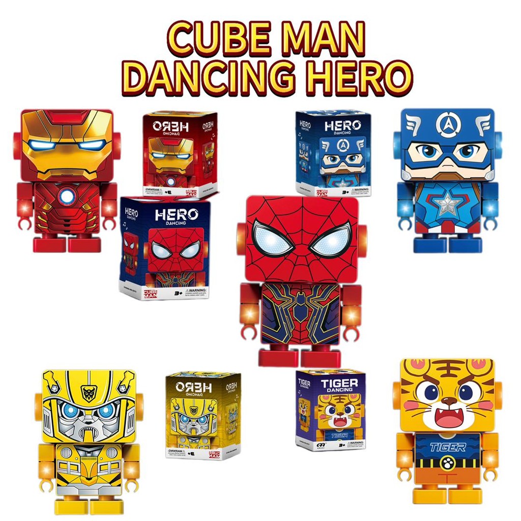 Ready Stock !!!! Dancing Captain America Electric Block Robot Spiderman ...