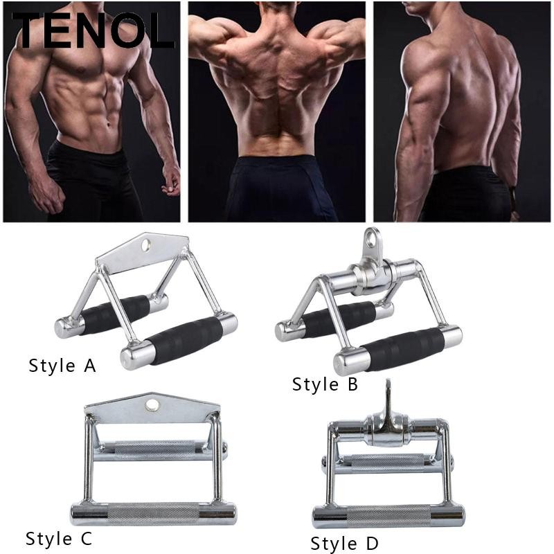 TENOL Double D Row Handle Press Down Cable Attachment Rowing Training ...