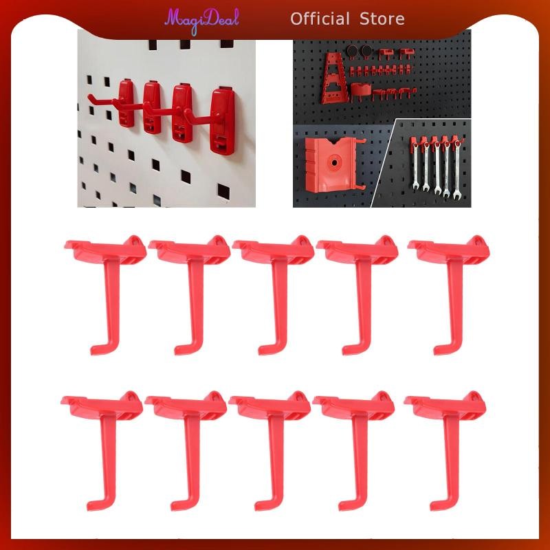 MagiDeal 10 Pieces Pegboard Hooks Bracket Rack Fittings Widget Tool Peg ...