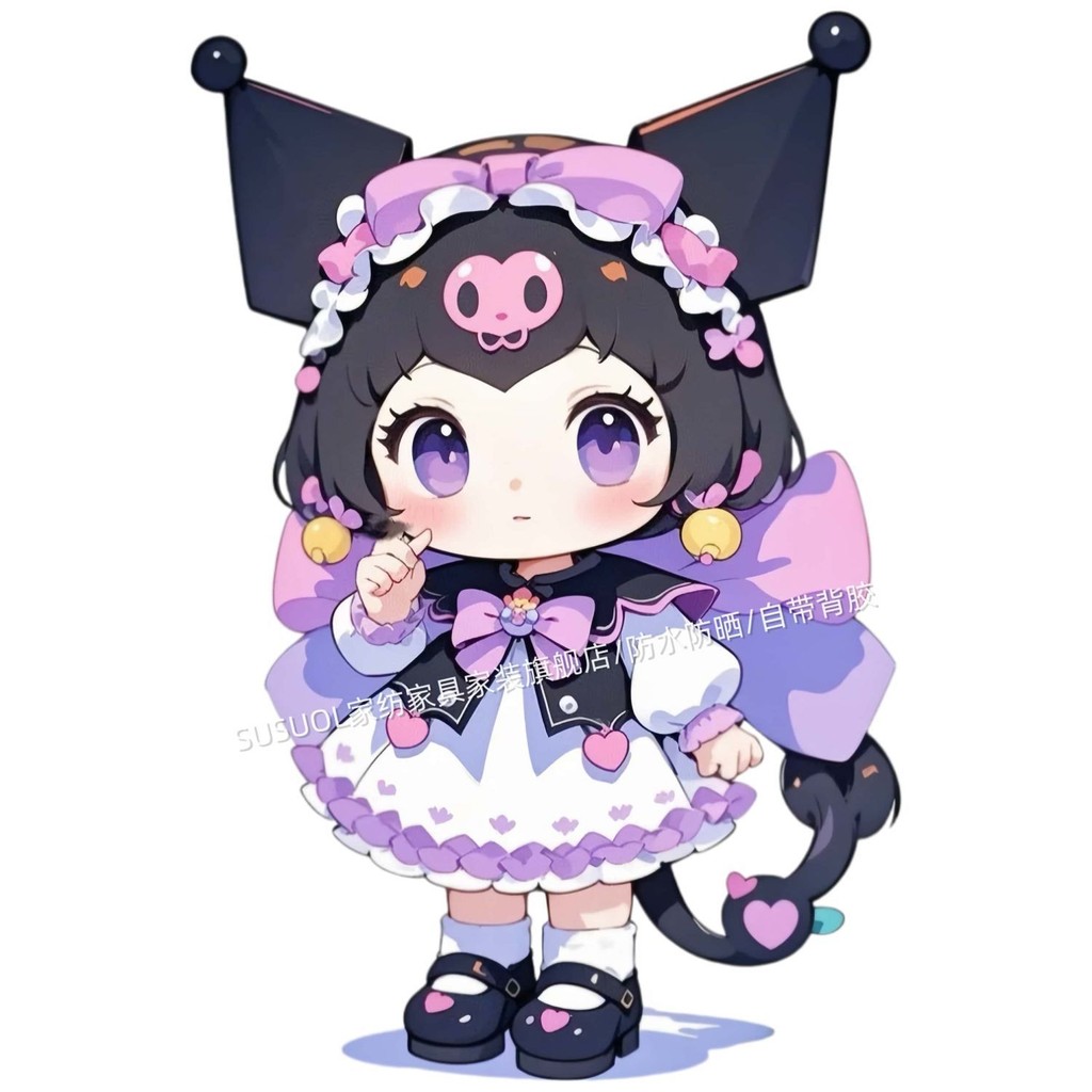 Kuromi Stickers Kuromi Cartoon Animation Stickers Children's Room ...