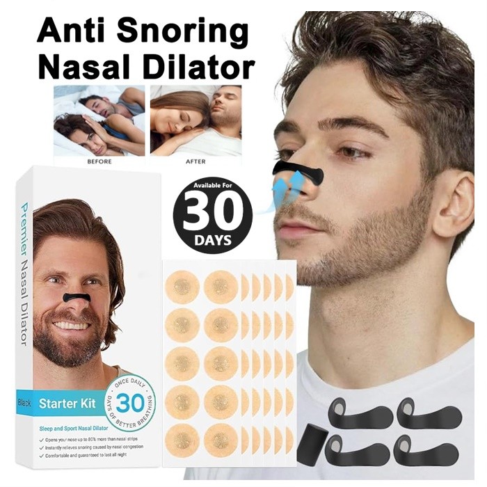 30-Day Nasal Dilator Starter Kit – Sleep & Breathing Aid Nose Strips to ...