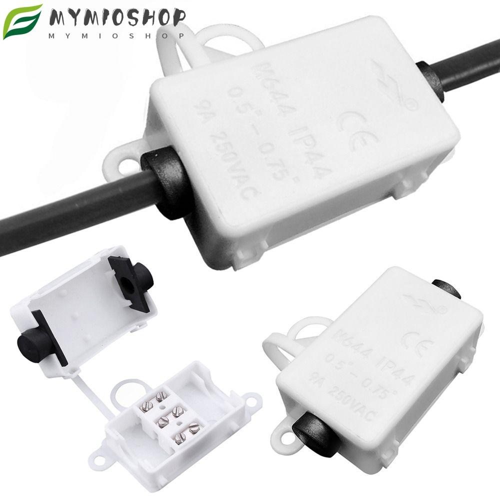 MIOSHOP Cable Connector, ABS Plastic 3 Way Electrical Junction Box ...