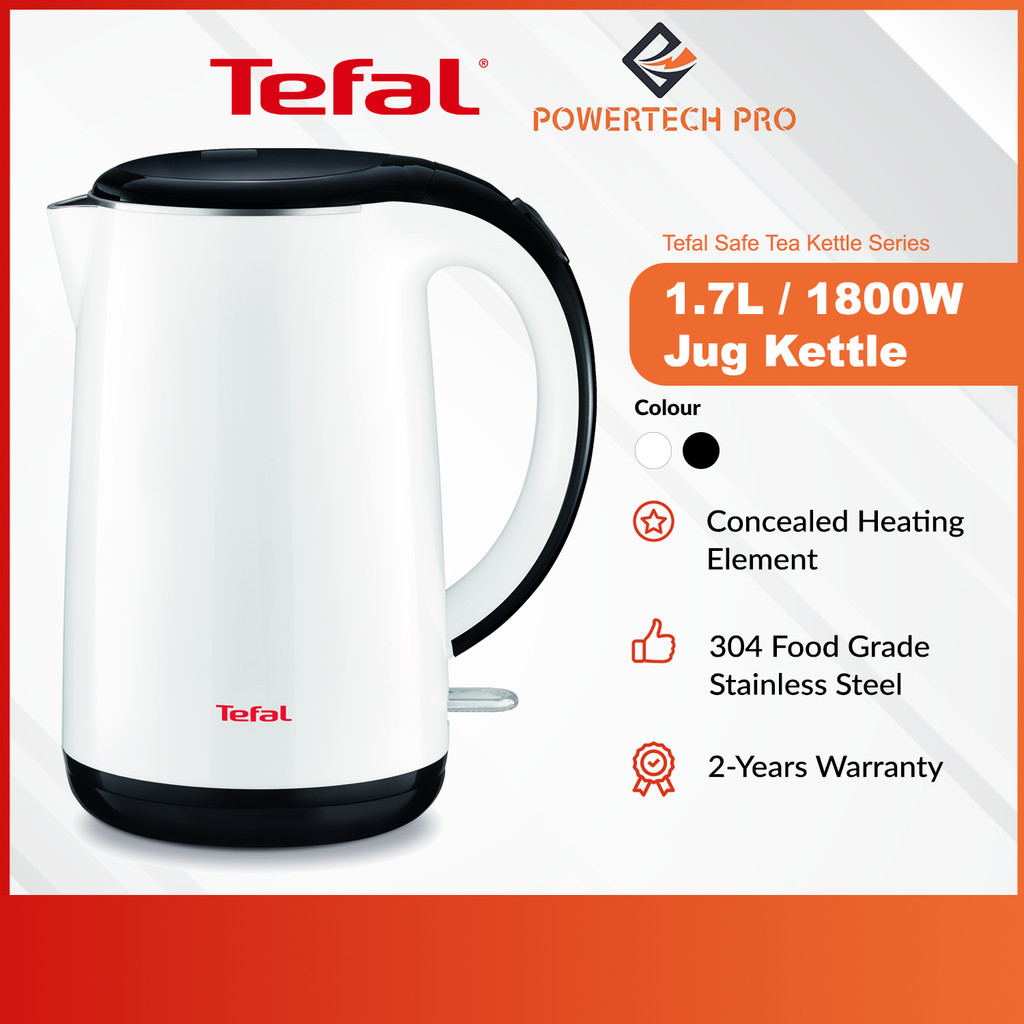 Tefal Jug Kettle with Concealed Heating Element 1.7L Safe Tea Kettle ...