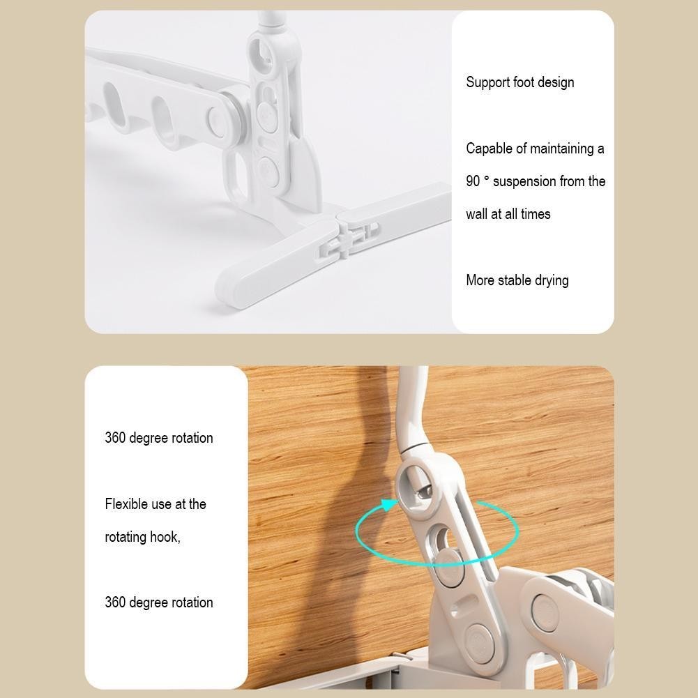 Foldable 5 Hole Clothes Dry Rack Retractable Portable Drying To Plastic ...