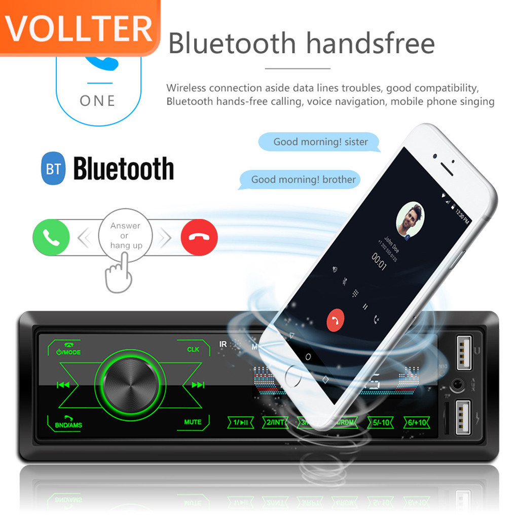 Car MP3 Player In-dash Stereo Radio Charging FM/USB/AUX Receiver ...