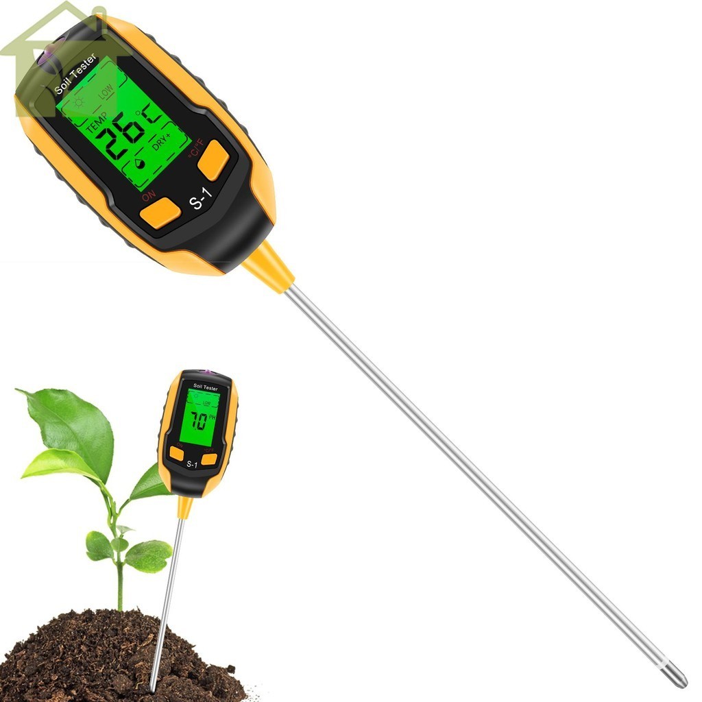 Soil Moisture Meter with Backlit LCD Display Accurate Soil PH Meter ...