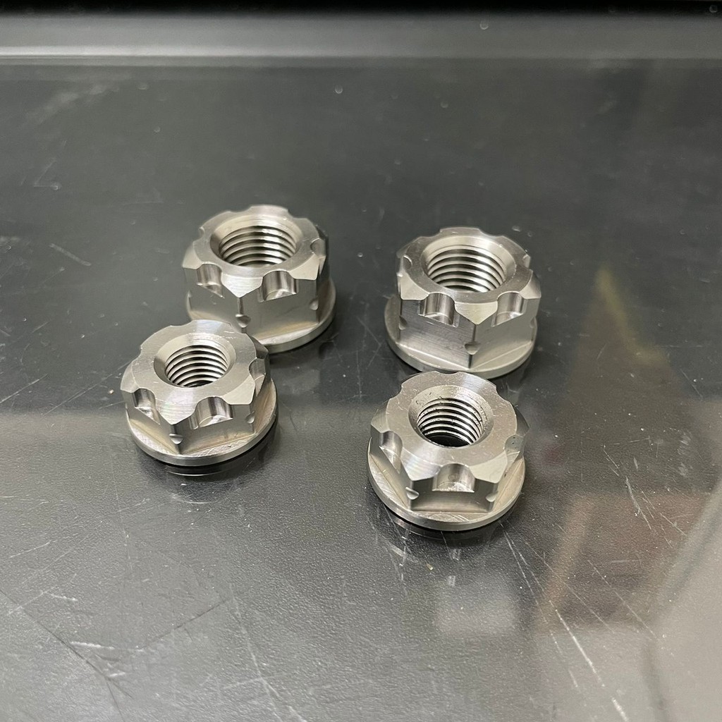 BM POWER CNC FRONT AND REAR WHEEL SHAFT NUT R1 STAINLESS STEEL NUT M10 ...