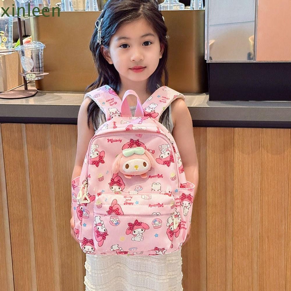 XINLEEN Kuromi Backpack, Kitty Cat Melody Children School Bag, Sweet Cinnamoroll Pompompurin ...