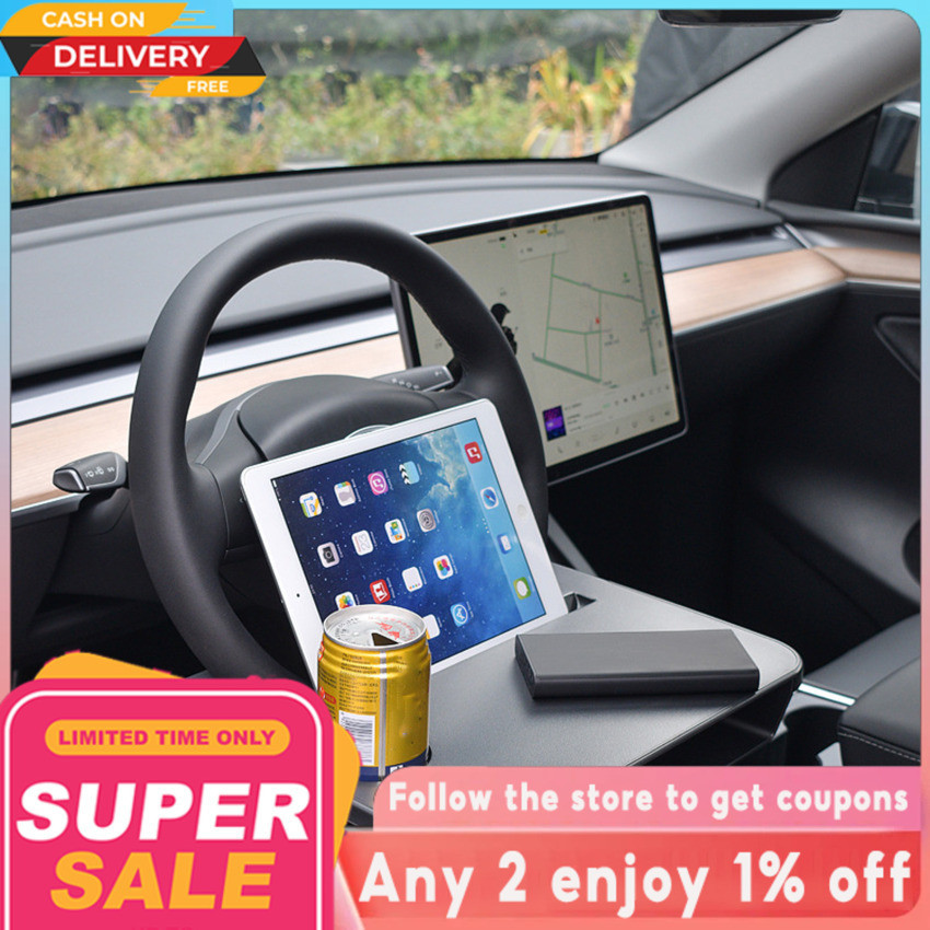 Car steering wheel, small table, multi-function car, built-in rack ...