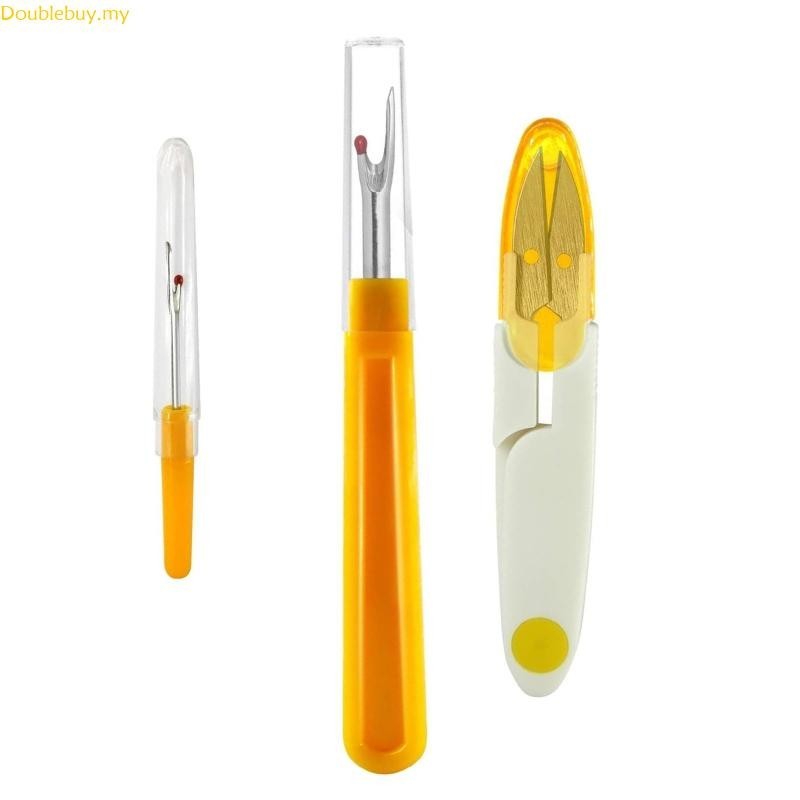 Doublebuy 3Pieces Seam Ripper Sewing Thread Remover Kit Stitch Unpicker ...