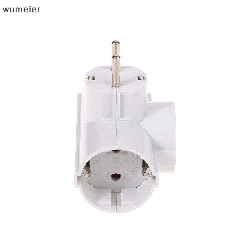 wumeier European Type Conversion Plug 1 To 3 Way EU Standard Power Adapter Socket 16A Travel ...