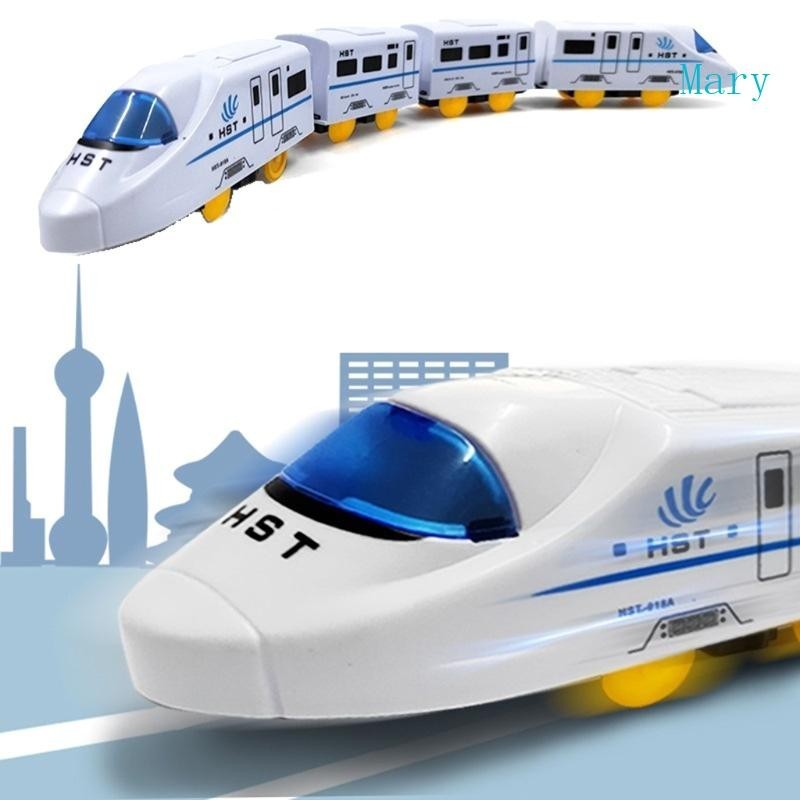 Mary 1Set Plastic Train Low Noises Toy Electric Train High-Speed Train ...