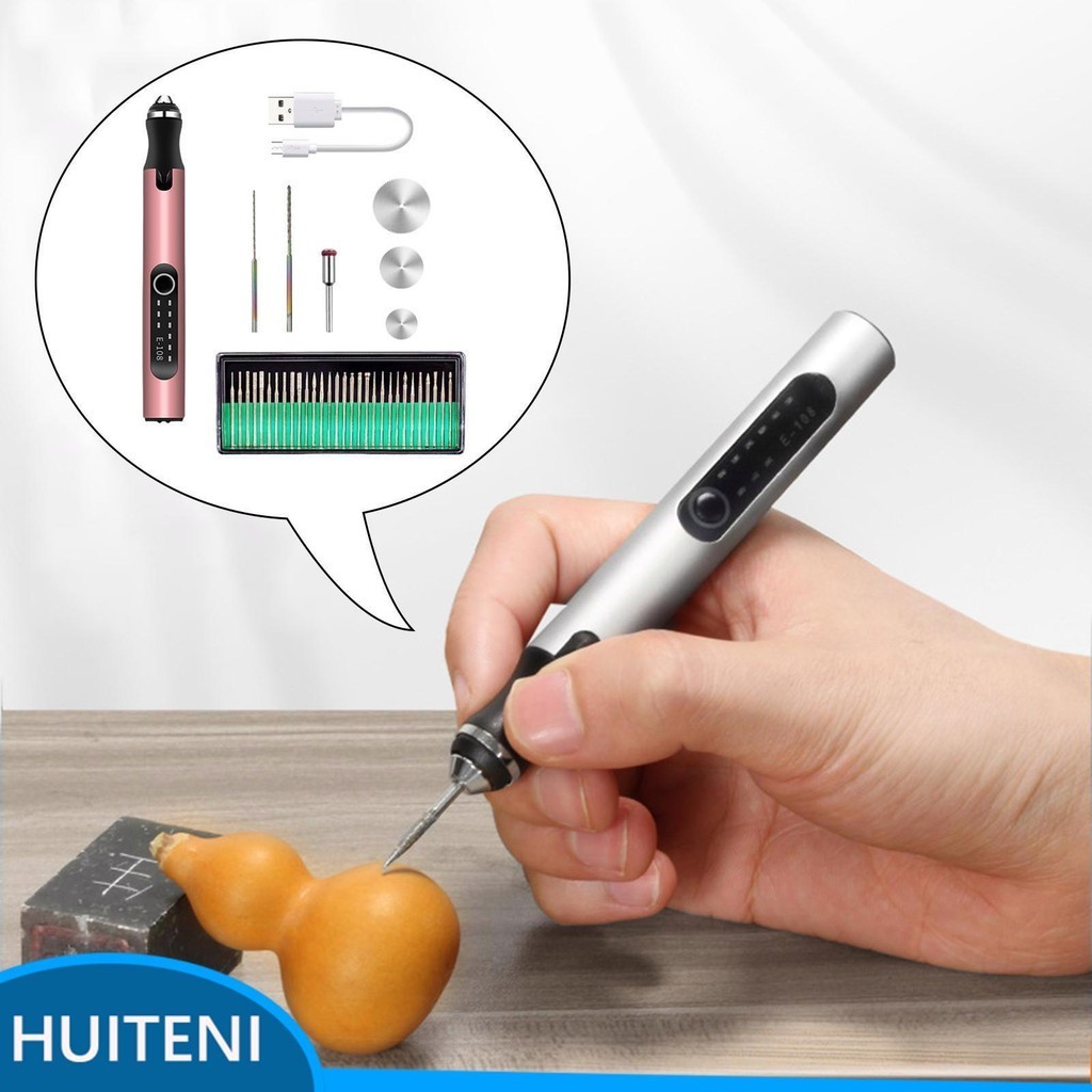 1/2/3 Micro Engraver Pen Glass Engraving Tool Kit Wood Metal Jewelry ...