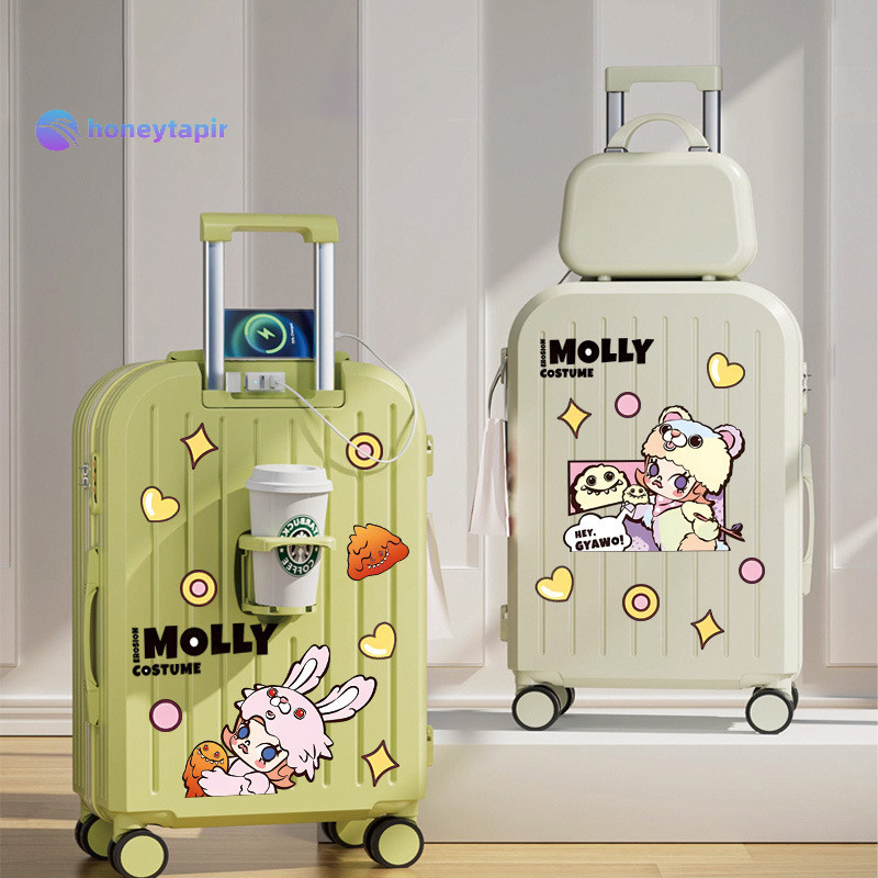 honeytapir Cute Bubble Girl Labubu Car Decorative Sticker Waterproof ...