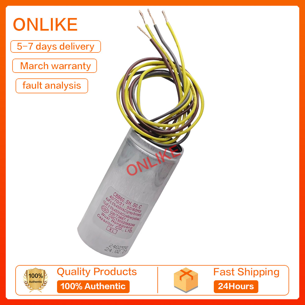CBB60 12+4.2UF/12uf+5uf 450V 4-wire semi-automatic double bucket ...