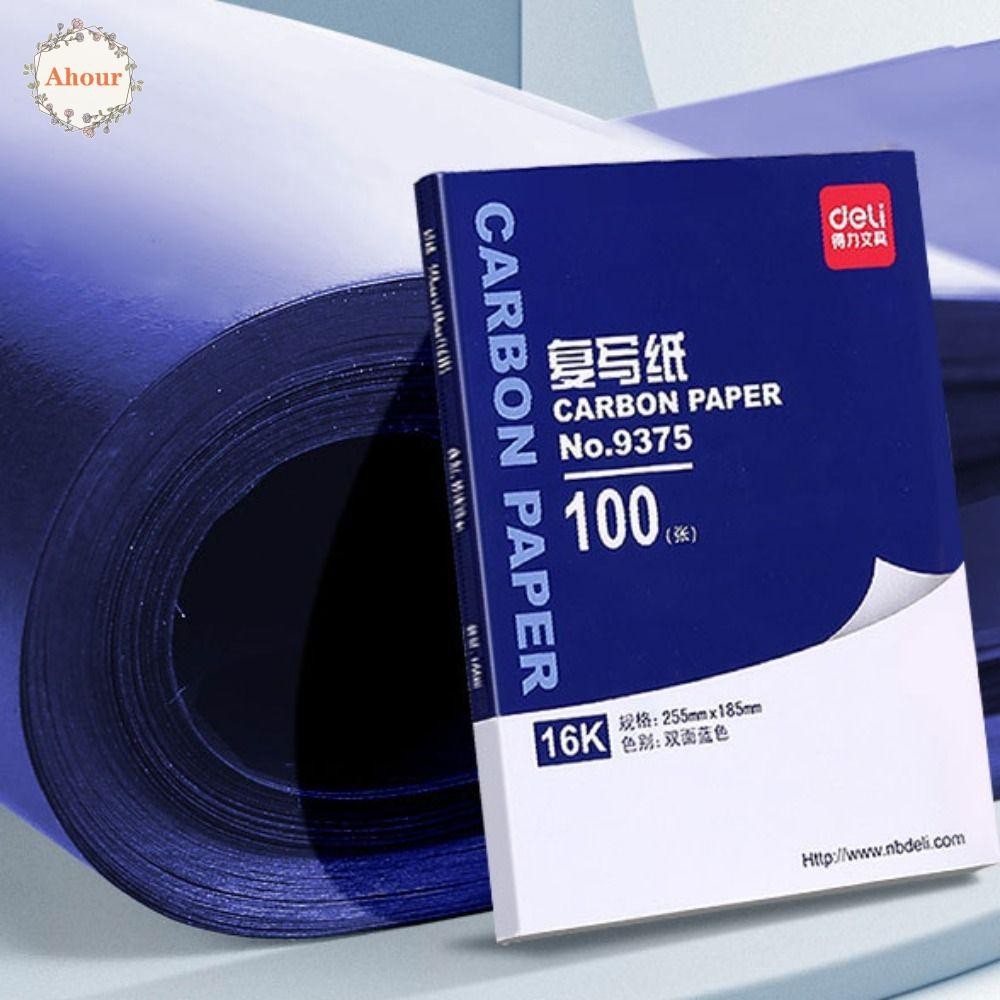 AHOUR 100 Sheets Carbon Paper, Double-sided Carbonless Transfer Papier ...