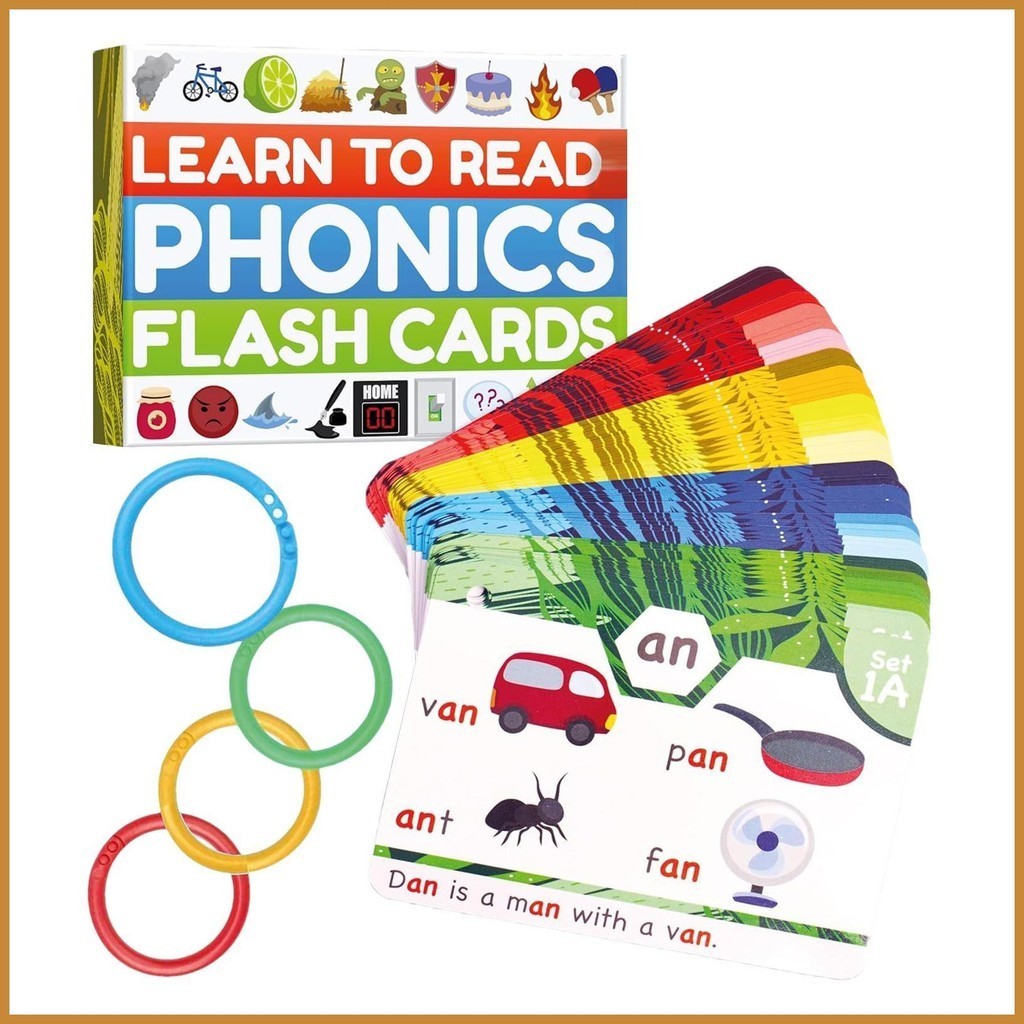 Phonics Flash Cards Learn To Read In 20 Stages Fun Reading & Phonics ...