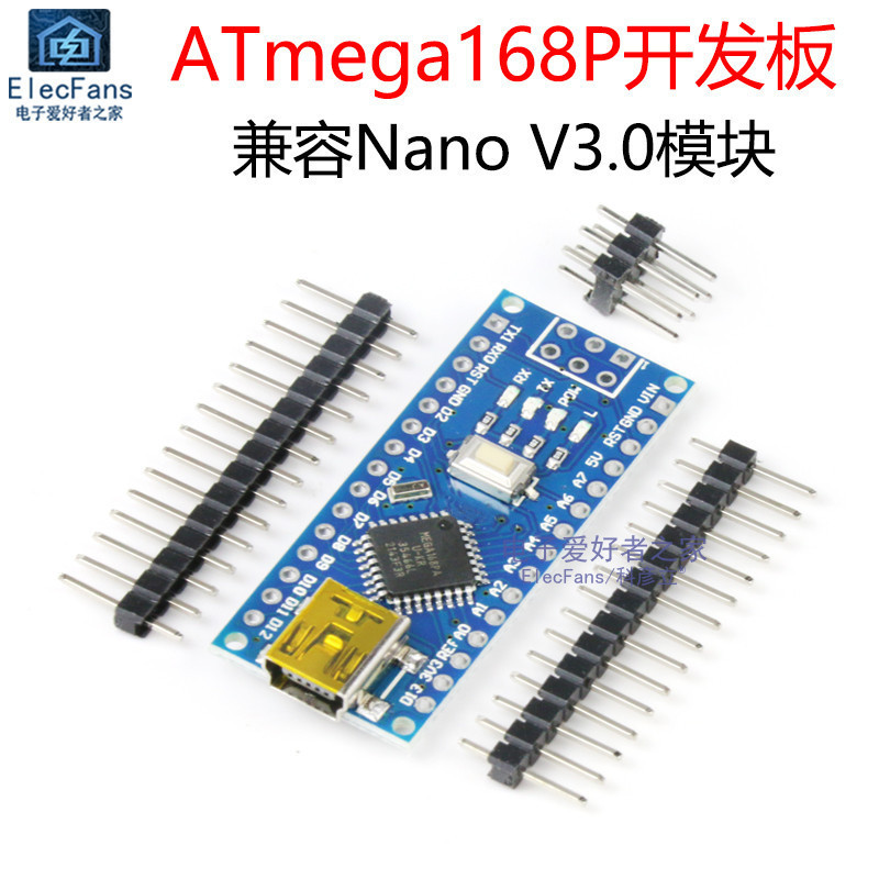Atmega168p Microcontroller Development Board Compatible with Nano V3.0 Module CH340G Improved ...