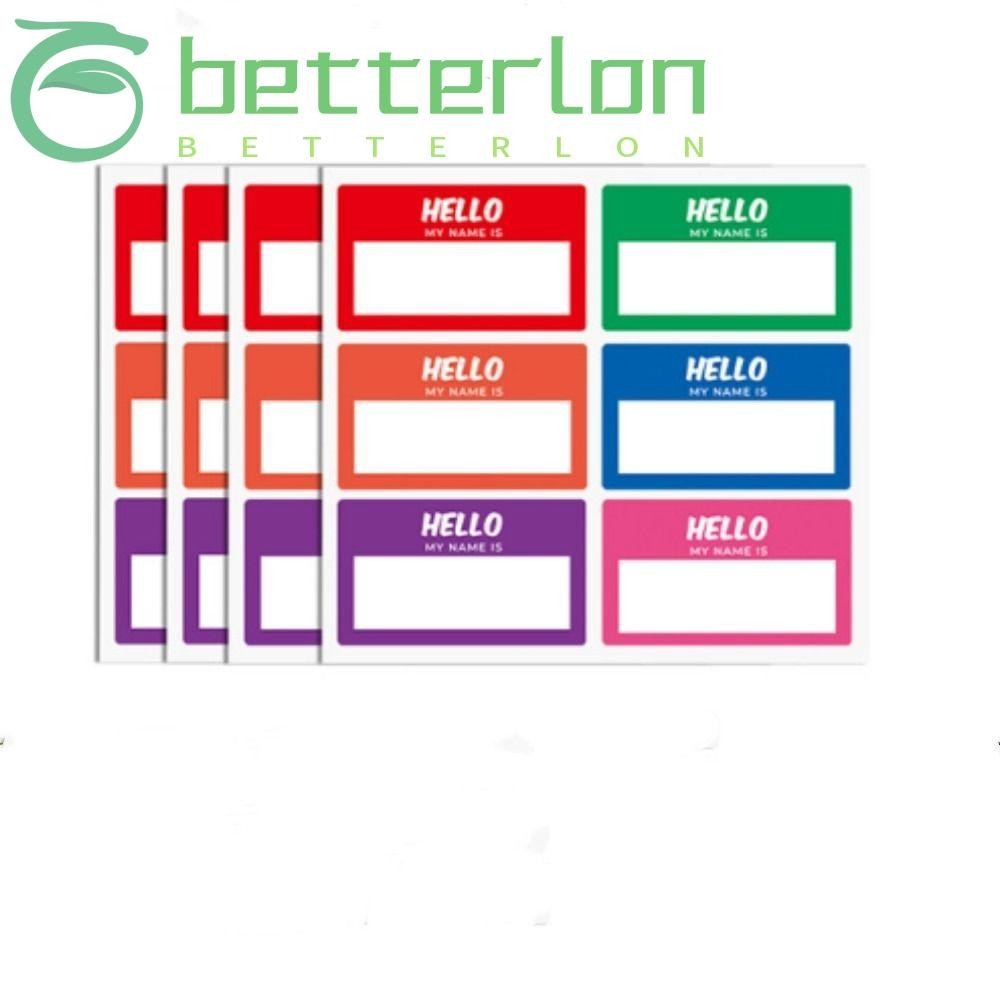 BETTER-LONTIME My Name is Stickers, Hello My Name is Rectangle Name ...