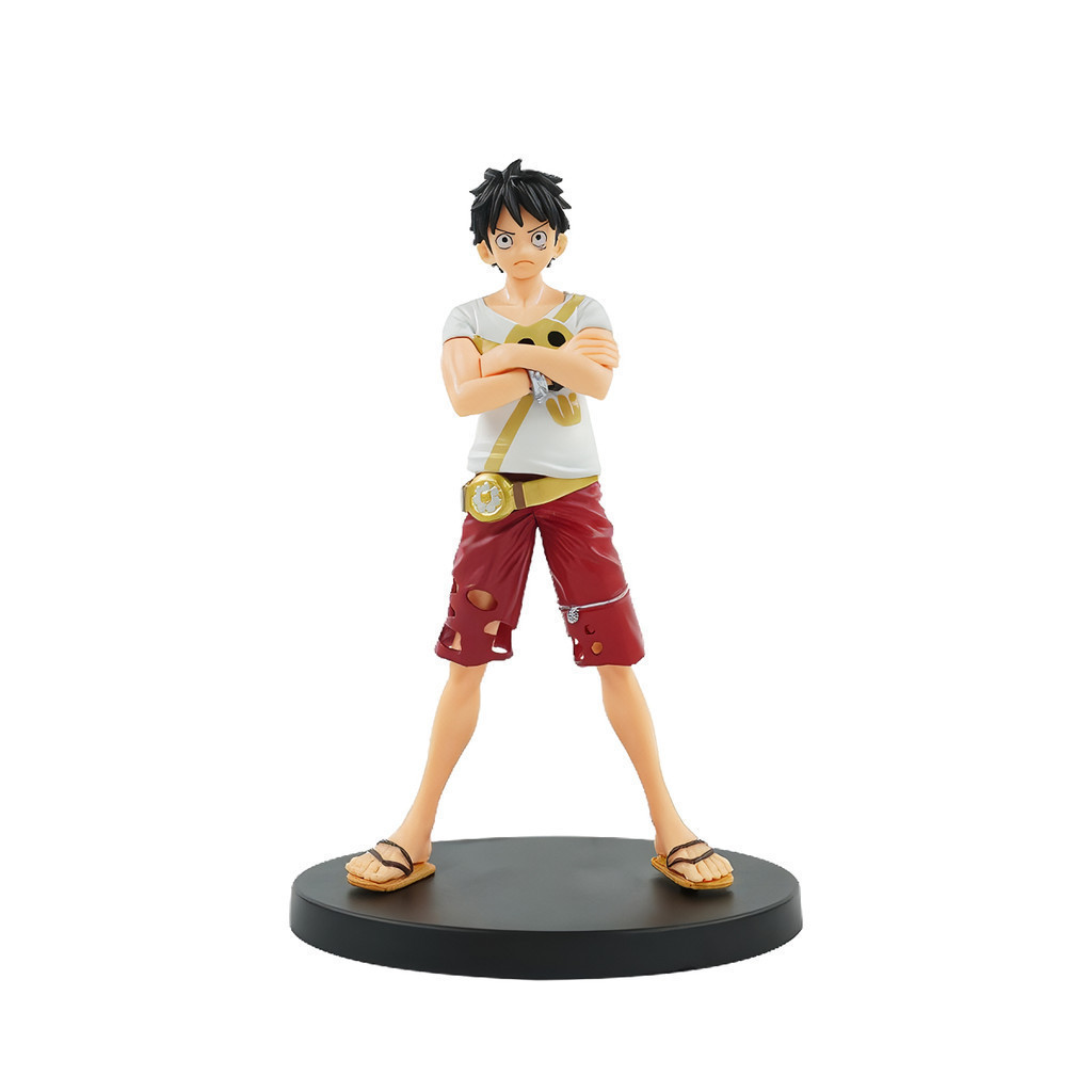 Luffy Standing White shirt movie version 16cm PVC action figure D ...