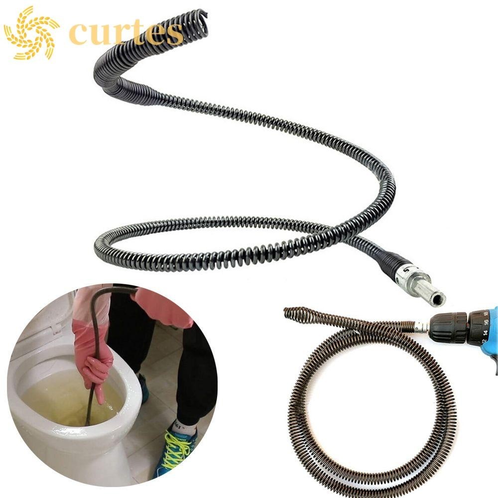 CURTES Spring Pipe Electric Drill 100cm Sewer Sinks Basin Cleaning ...