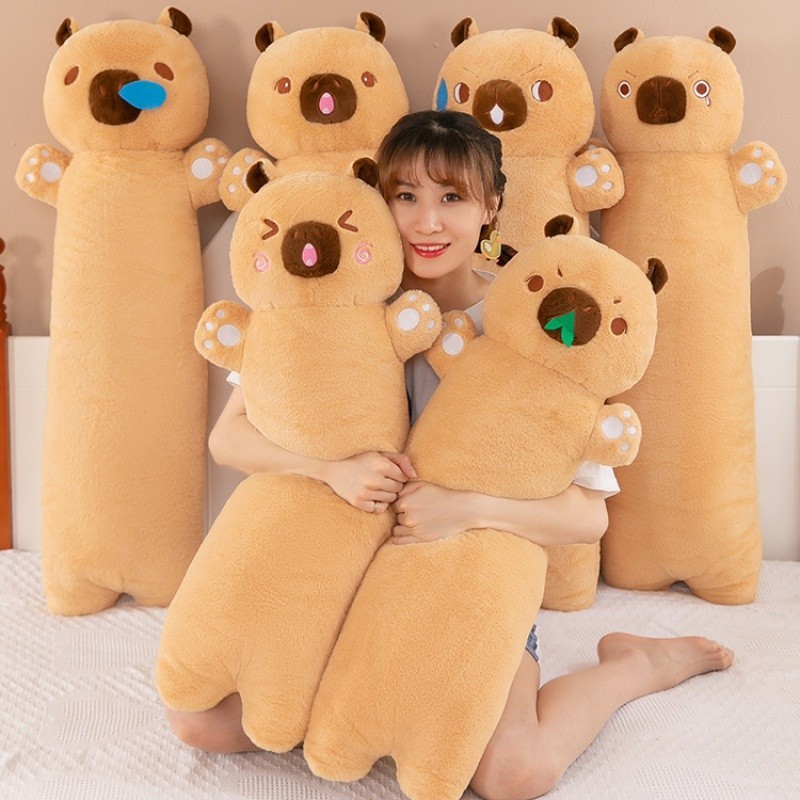 60/90/100cm Adorable Capybara Plush Stuffed Toy Long Animal Plushie for ...