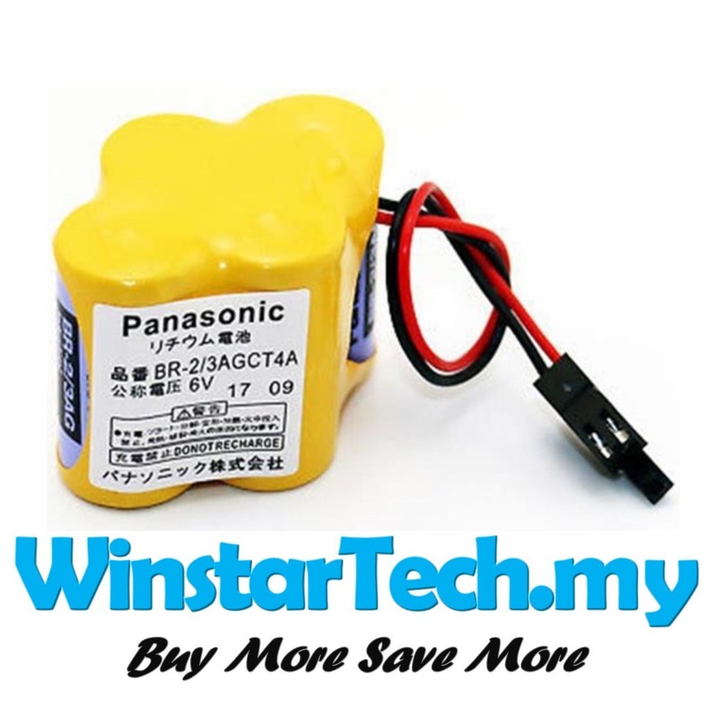PANESONIC BR-2/3AGCT4A 6V CNC Machine PLC Lithium Li-Ion Battery | Shopee Malaysia