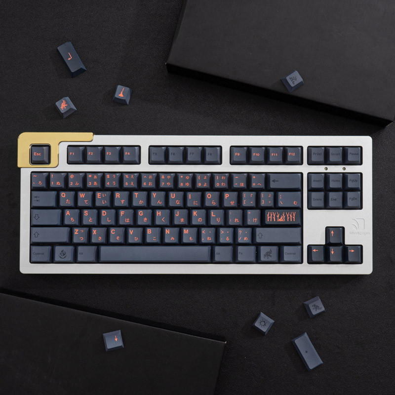 Mintcaps GMK Cinder Keycaps PBT Cherry ProfileGray Japanese keycaps set ...