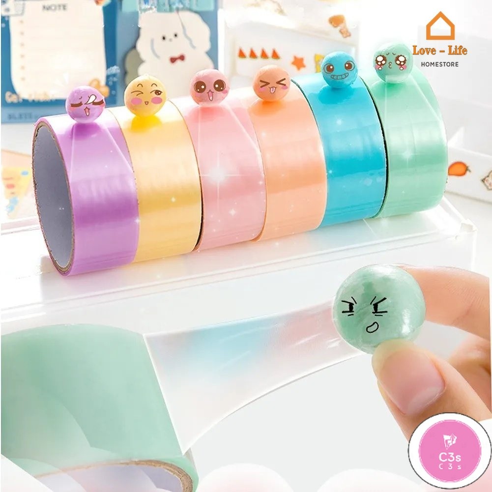 C3S 8M/Roll Colorful Handmade Sticky Ball Tape/ Students Stress Relief ...