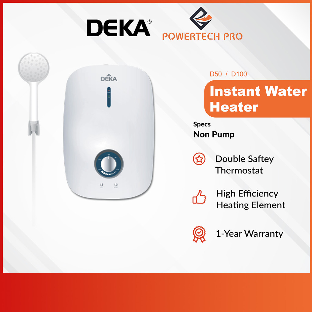 Deka Instant Water Heater with Power Selection Double Pole (ELSD D50 ...