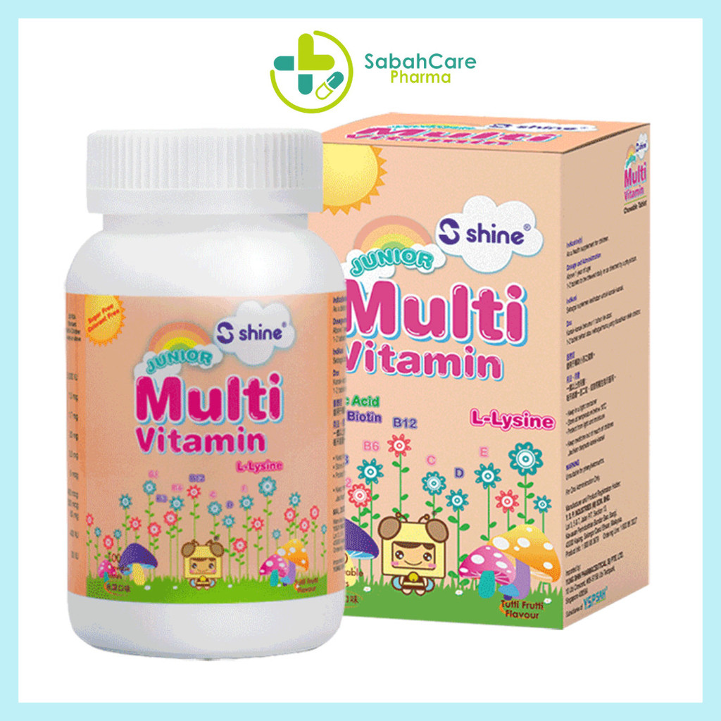 SABAHCARE YSP SHINE JUNIOR MULTIVITAMIN CHEWABLE TABLET 100'S EXP DATE ...