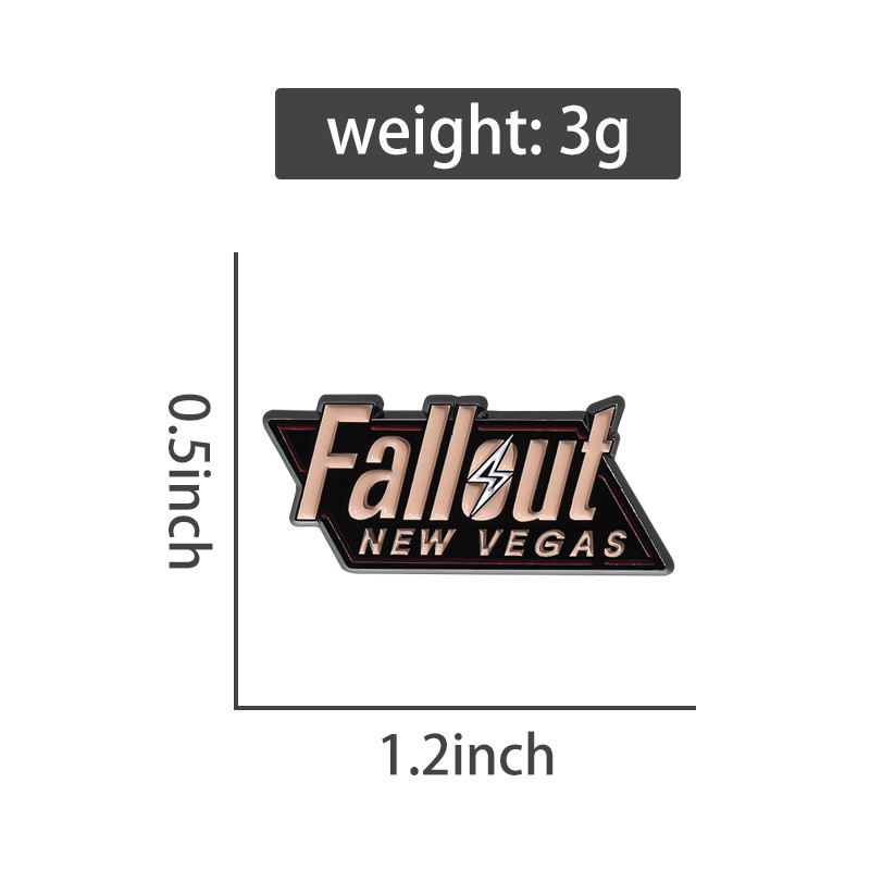 Fallout New Vegas Pin Brooch Creative Quotes Text Sign Metal Brooch ...