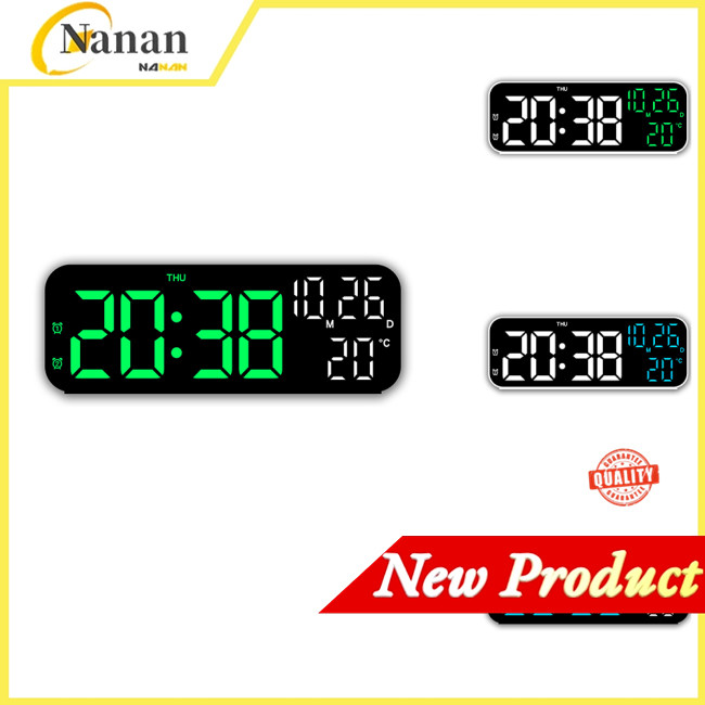 [Ready Stock] LED Clock, Digital Wall Clock With 3-speed Brightness ...