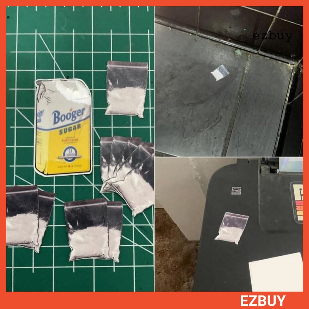 [ezbuy] 1 Set Powder Bag Prank Sticker Removable Realistic Booger Sugar ...