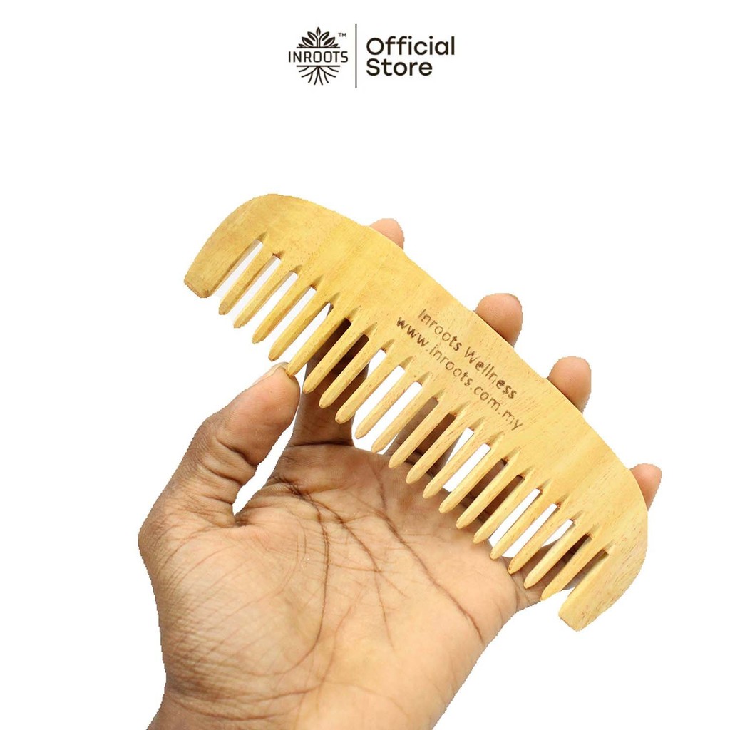 Inroots Neem Combs | Various Neem Comb Designs | Shopee Malaysia