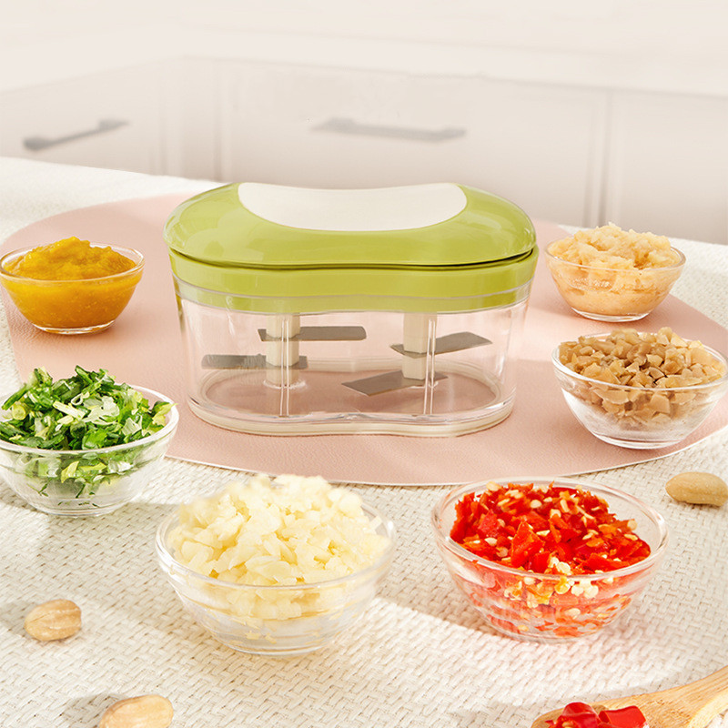 Household Hand Push Garlic Cutter Multifunctional Stainless Steel ...