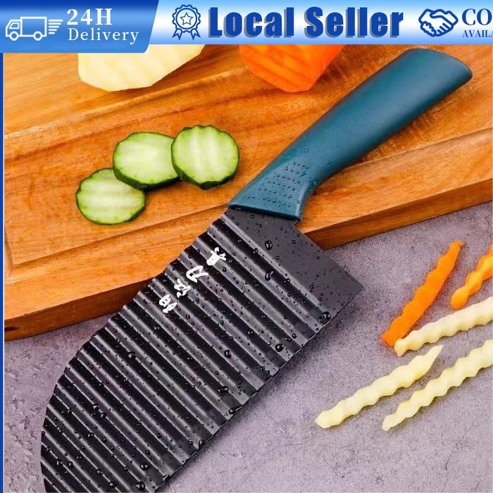 High-Quality Potato Wave Cutter Knife Stainless Steel Cut Ripple ...