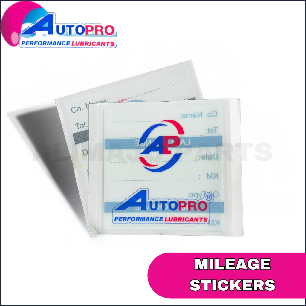 HIGH QUALITY MILEAGE STICKER FOR WINDSCREEN FRO ENGINE OIL AUTO ...