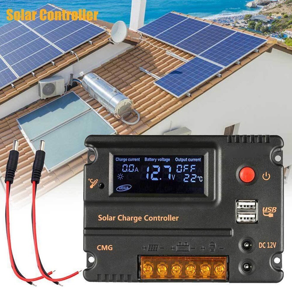 12/24V Solar Panel 10A/20A CMG WPC Solar Charge Controller Battery Regulator USB | Shopee Malaysia