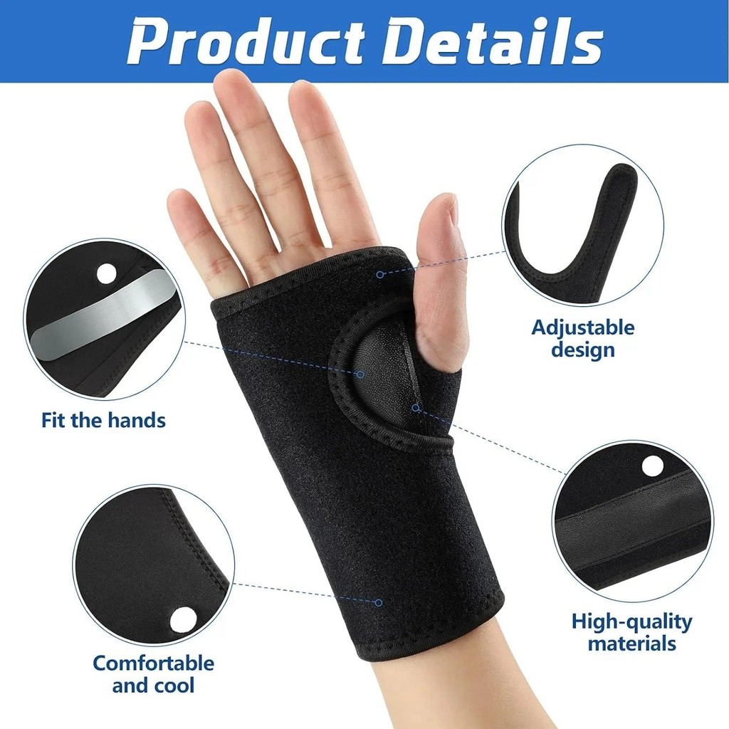 Carpal Tunnel Wrist Brace - Copper Infused Adjustable Orthopedic ...