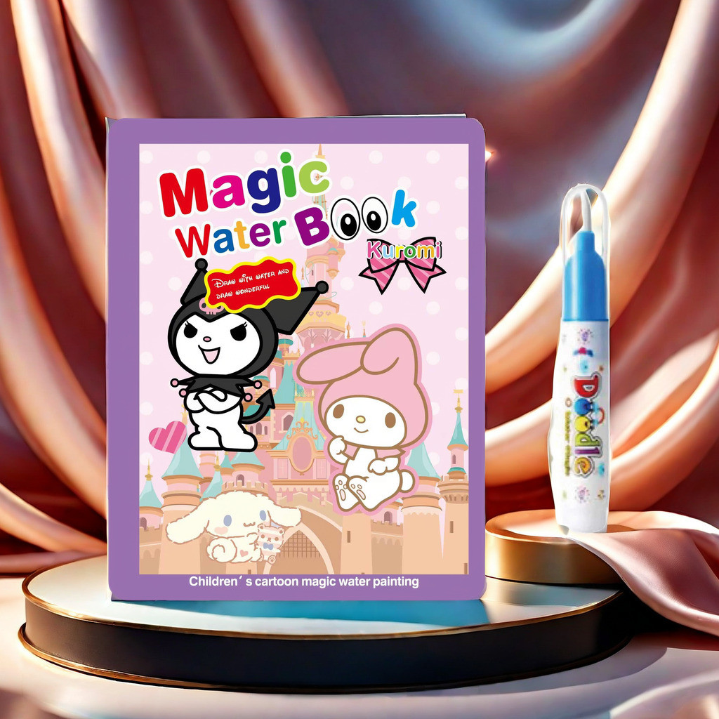 Brand New Sanrio Full Set Mini Water Painting Copybook Kuromi Melody ...