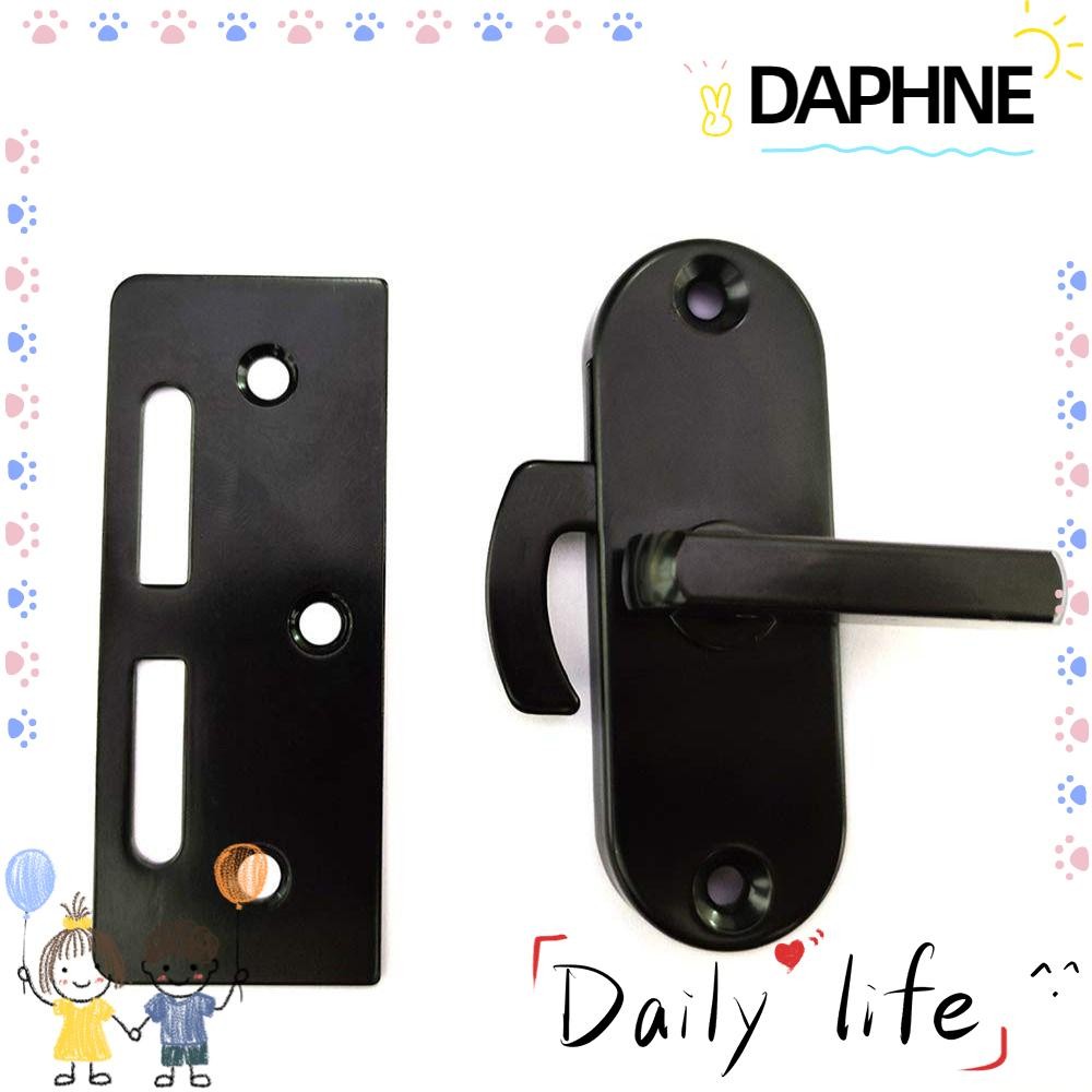 DAPHNE-HOME Door Latch, Black Stainless Steel Locking Latch, Universal ...