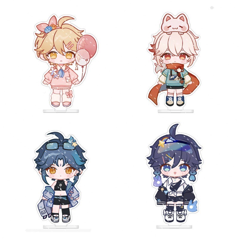 Genshin Impact Plate Desk Decor Xiao Standing Venti Collection Ornament ...