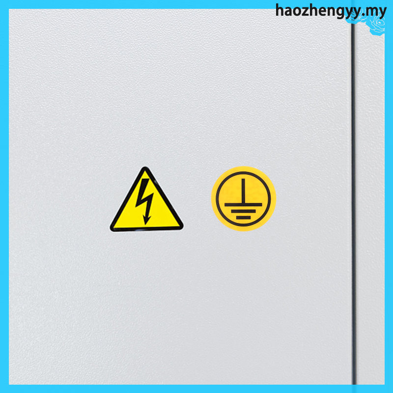 [Ready Stock] Signs Ground Stickers Electrical Warning Equipment Safety ...