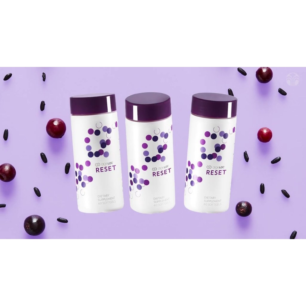 3 Bottles x Nuskin Nu skin Ageloc Reset Ageloc Meta Reset (60 softgels ...