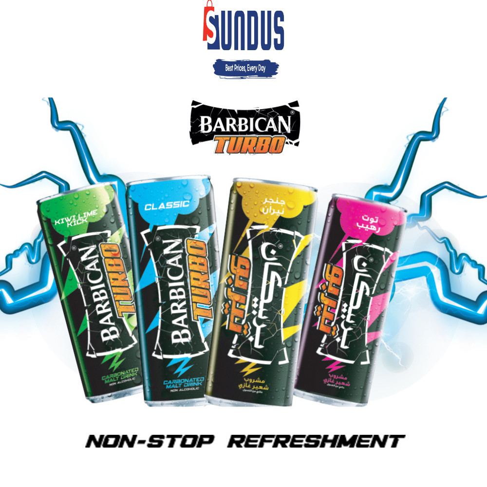 Barbican Turbo Flavoured Non-Alcoholic Carbonated Drink - Berry Burst ...