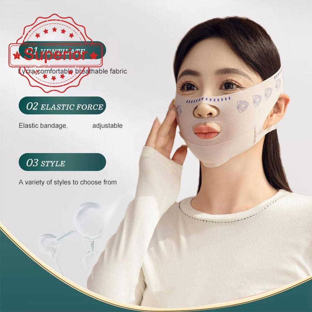 Double-deck Face Bandage Lifting Belt V Line Face Shaper Anti Lift Wrinkle Up Beauty Chin Cheek ...