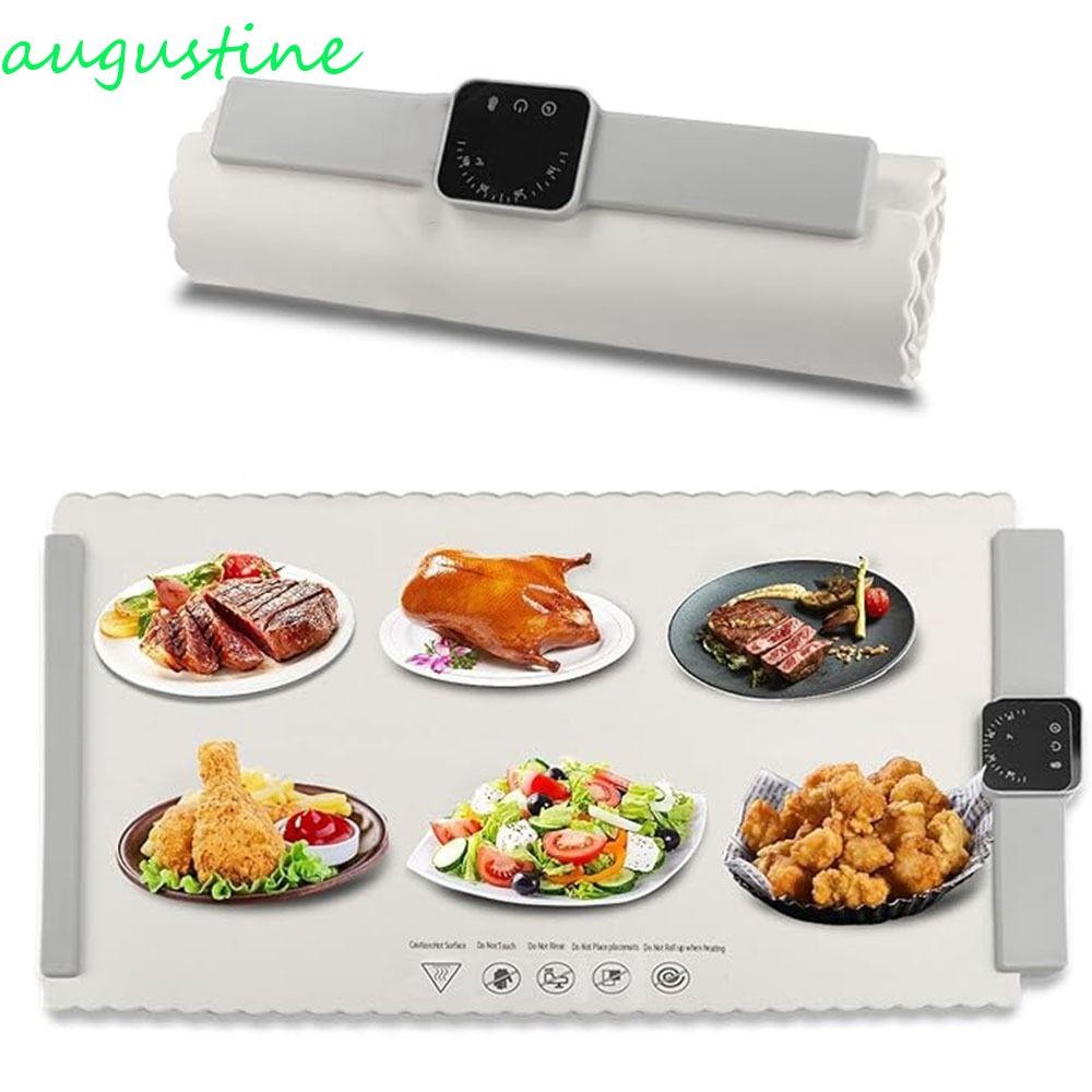 AUGUSTINE Silicone Heating Mat, Portable Soft Food Warming Mat, Keeps ...