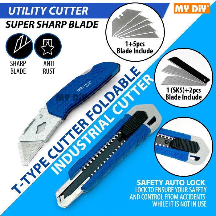 MYDIYHOMEDEPOT - INDUSTRIAL CUTTER KNIFE FOLDABLE UTILITY CUTTER KNIFE ...
