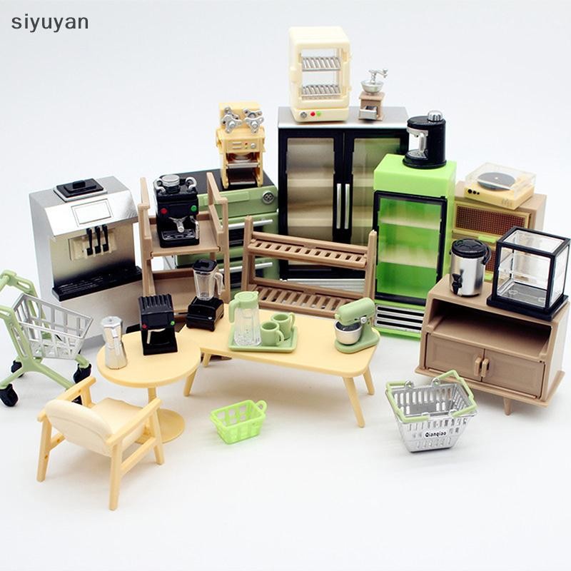 Si 1:12 Dollhouse Miniature Grid Space Mini Juicer Kitchen Supplies ...